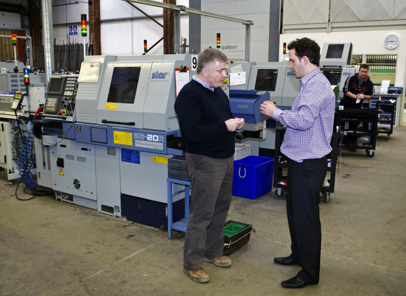 Business and Enterprise Minister Mark Prisk visits subcontractor Qualiturn